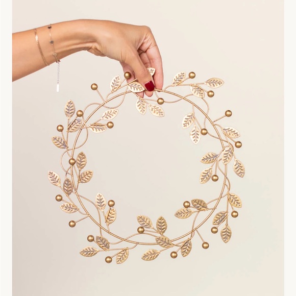 Canvas & Decor | Holiday | Canvas Decor Golden Berry Metal Wreath ...